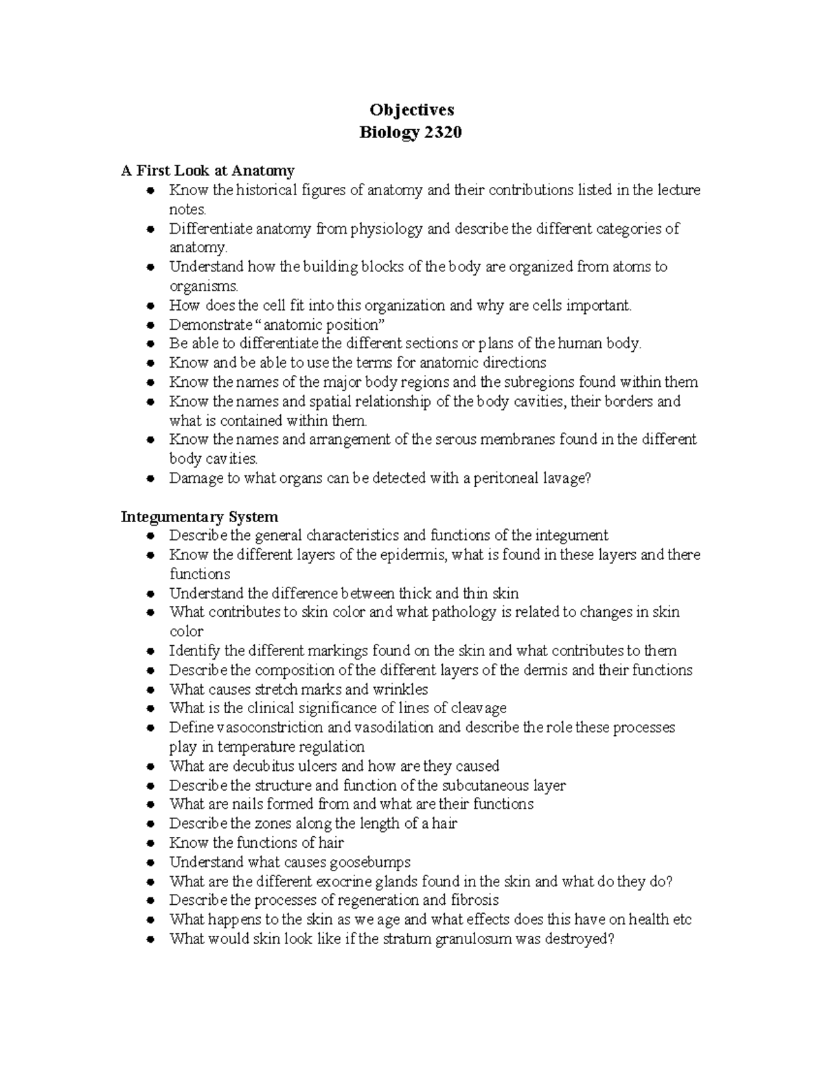 objectives-for-human-anatomy-objectives-biology-2320-a-first-look-at