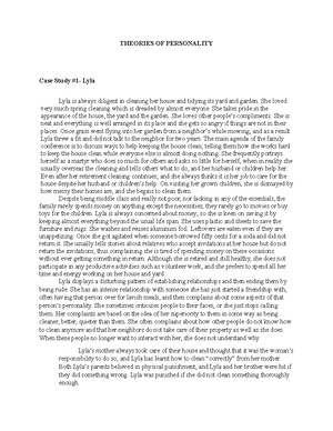 CASE Study 2-3 - learning materials - THEORIES OF PERSONALITY Case ...