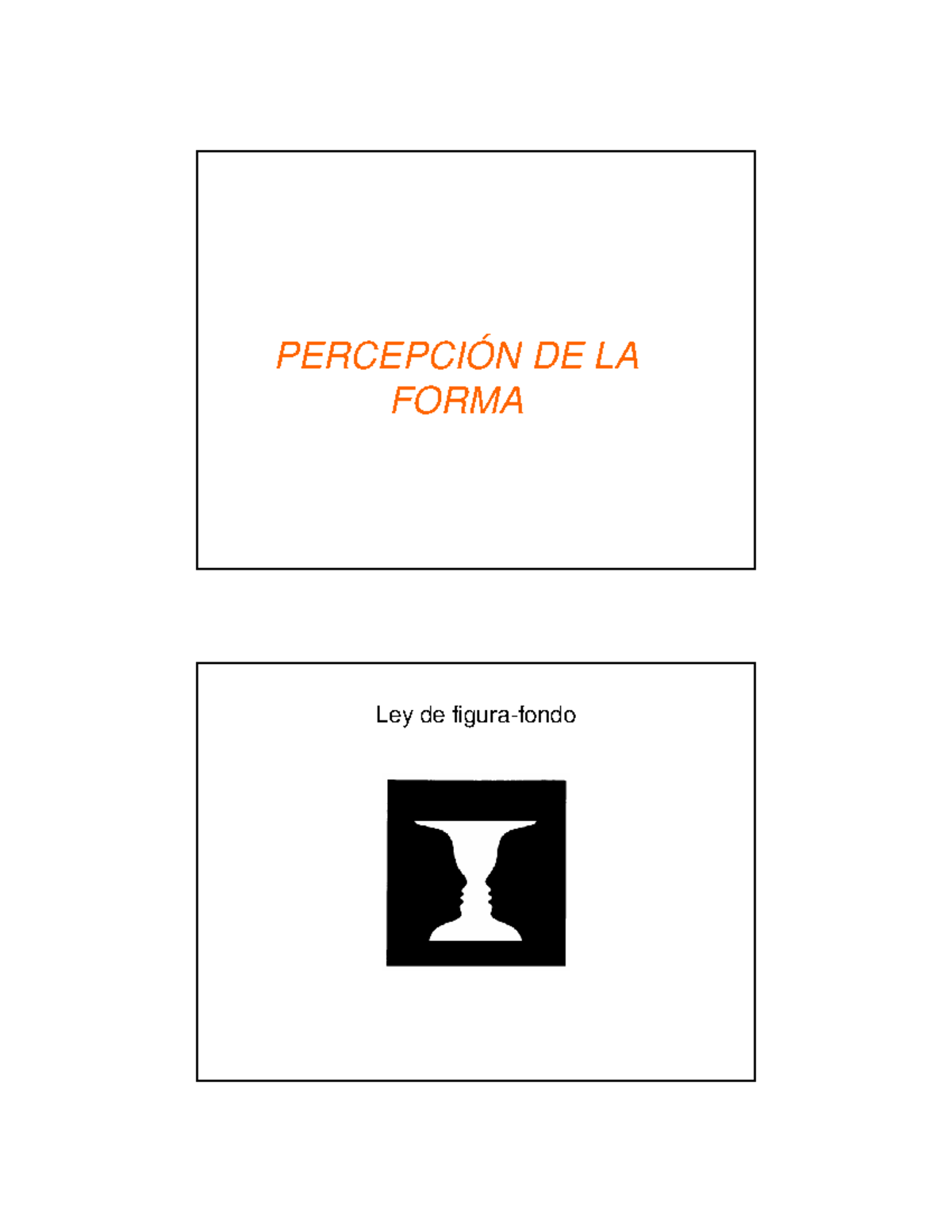 Percepción de la forma, del movimiento y de la profundidad - DE LA ...