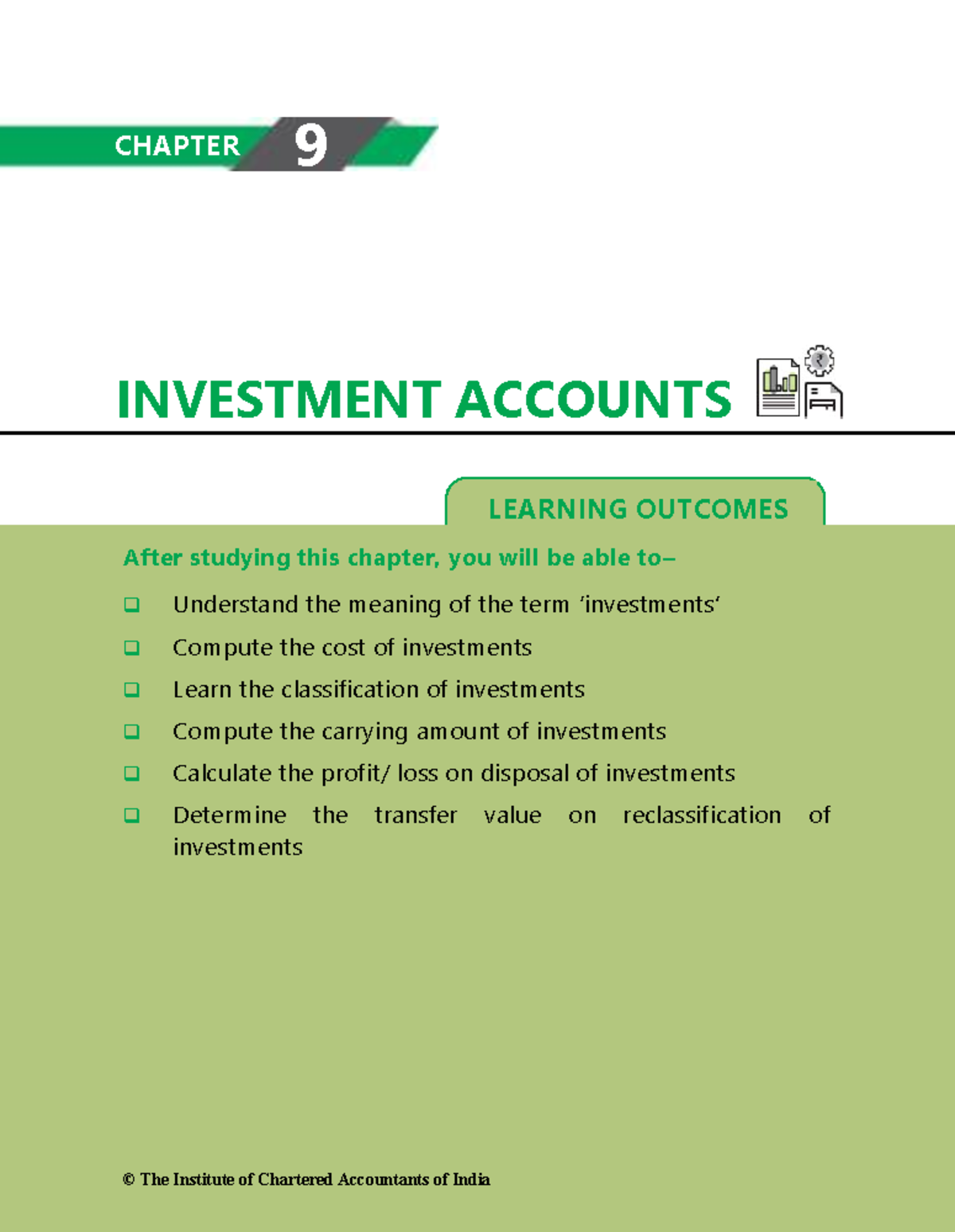 Investment accounts - Lecture notes INVETMENTS - LEARNING OUTCOMES ...