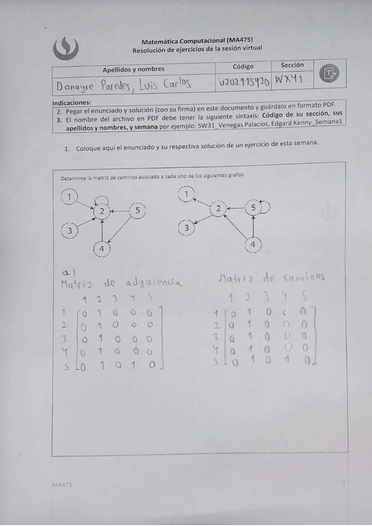 aad semana 04 computacional - Matemática Computacional (MA475 ...