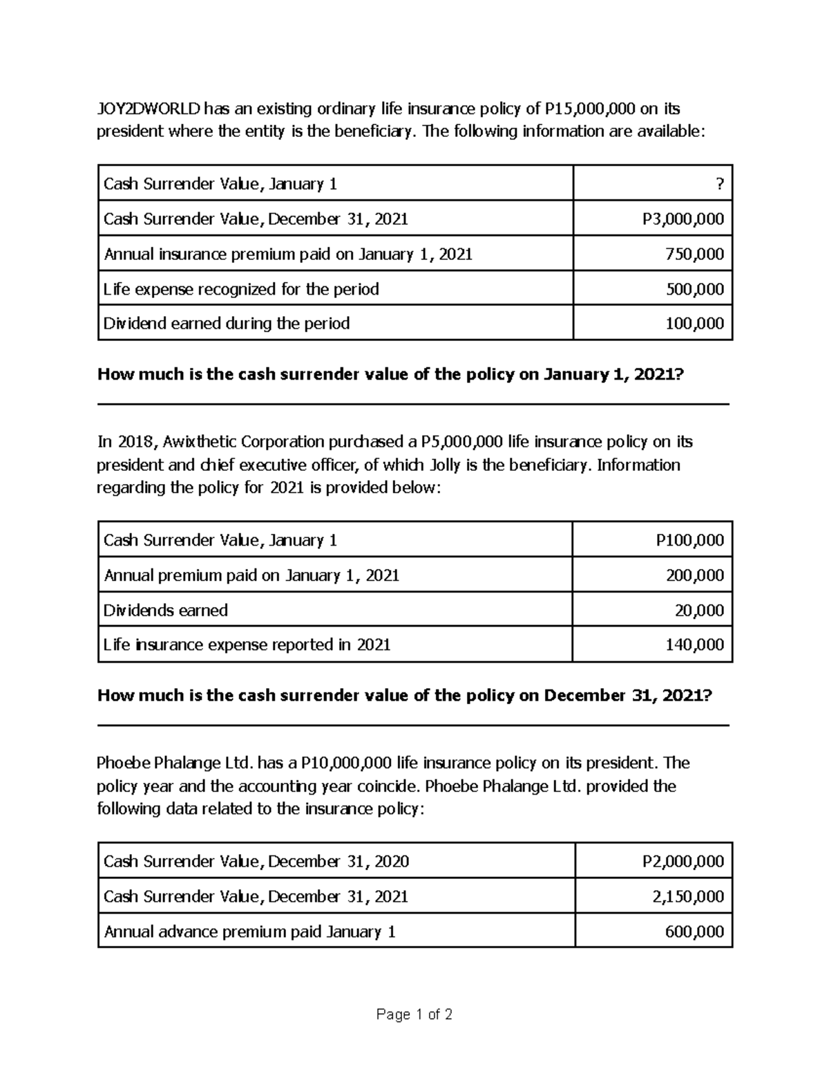 CSV Acyfar 1 Review 6 - Practice Material - JOY2DWORLD has an existing ...