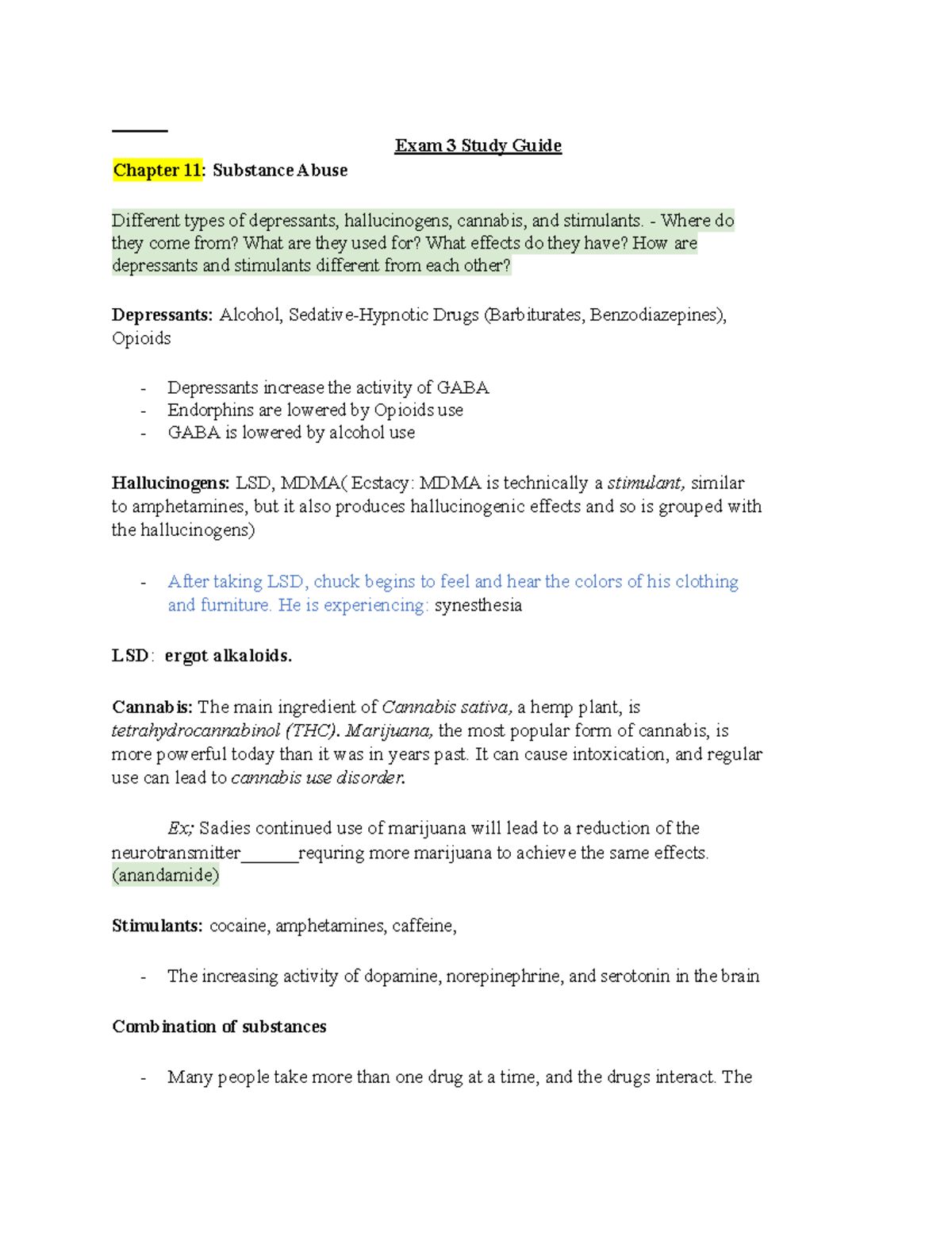 Exam 3 Study Guide - final exam material - Exam 3 Study Guide Chapter ...