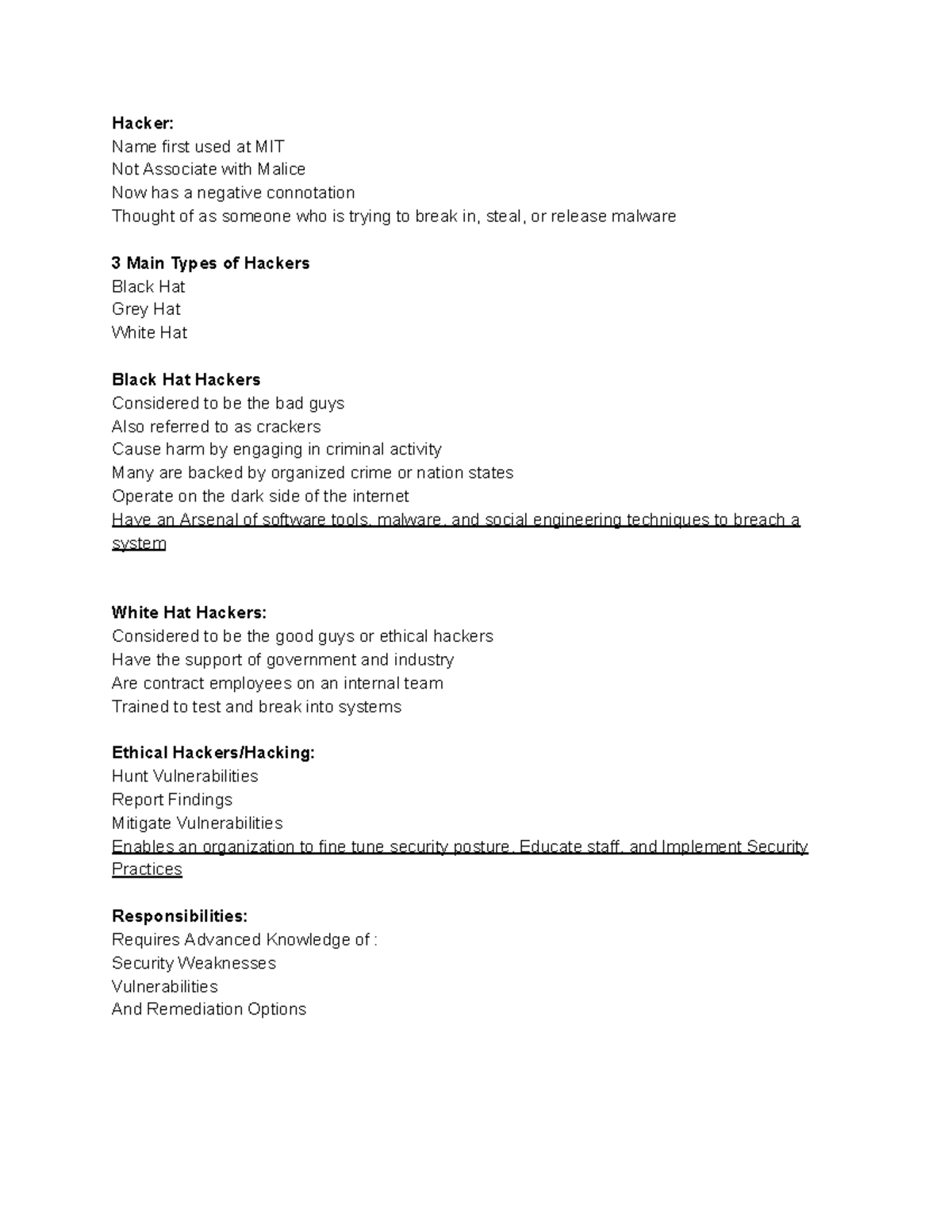 Intro to Ethical Hacking - Google Docs - Hacker: Name first used at MIT ...