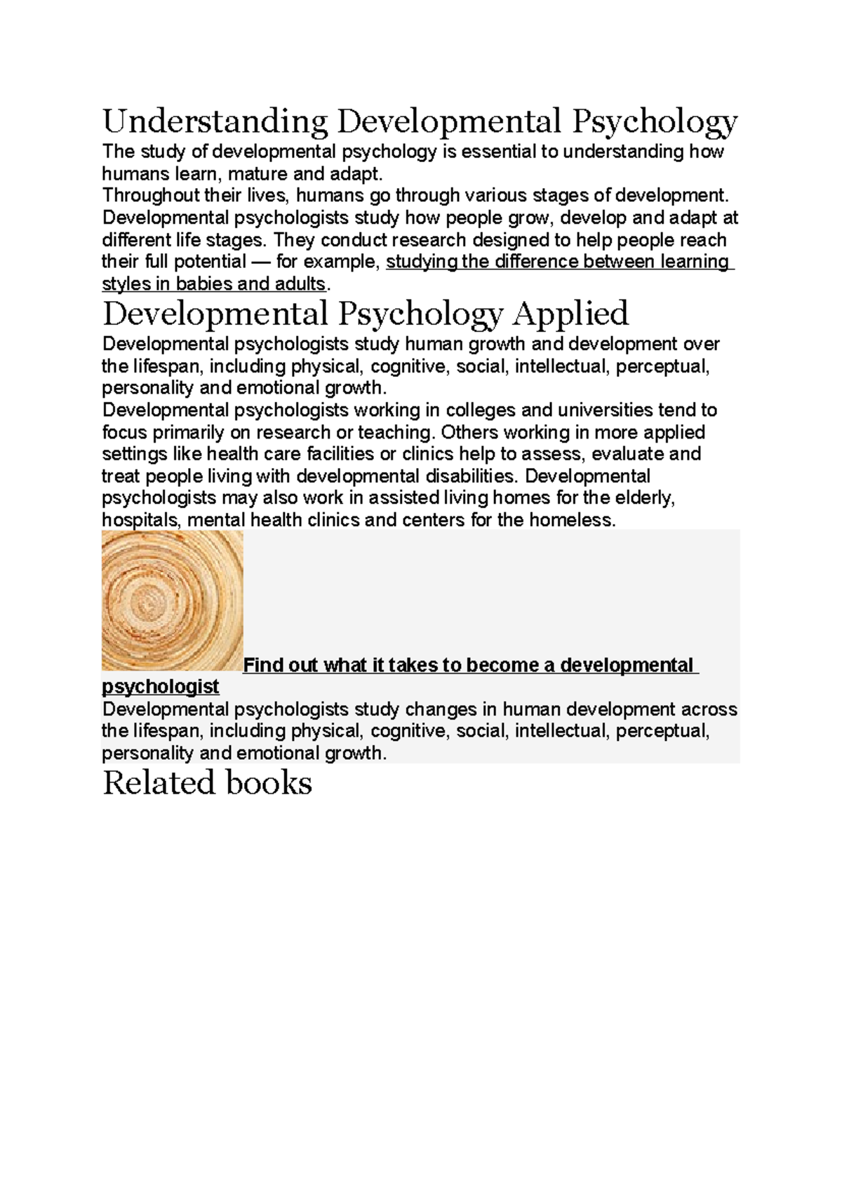 Understanding Developmental Psychology - Throughout their lives, humans ...