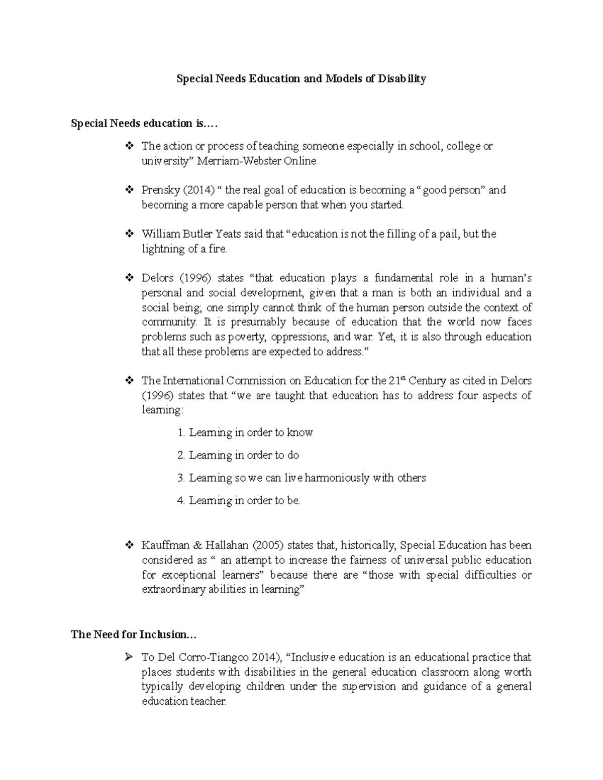 Special Needs Education-Models of Disability - Special Needs Education ...