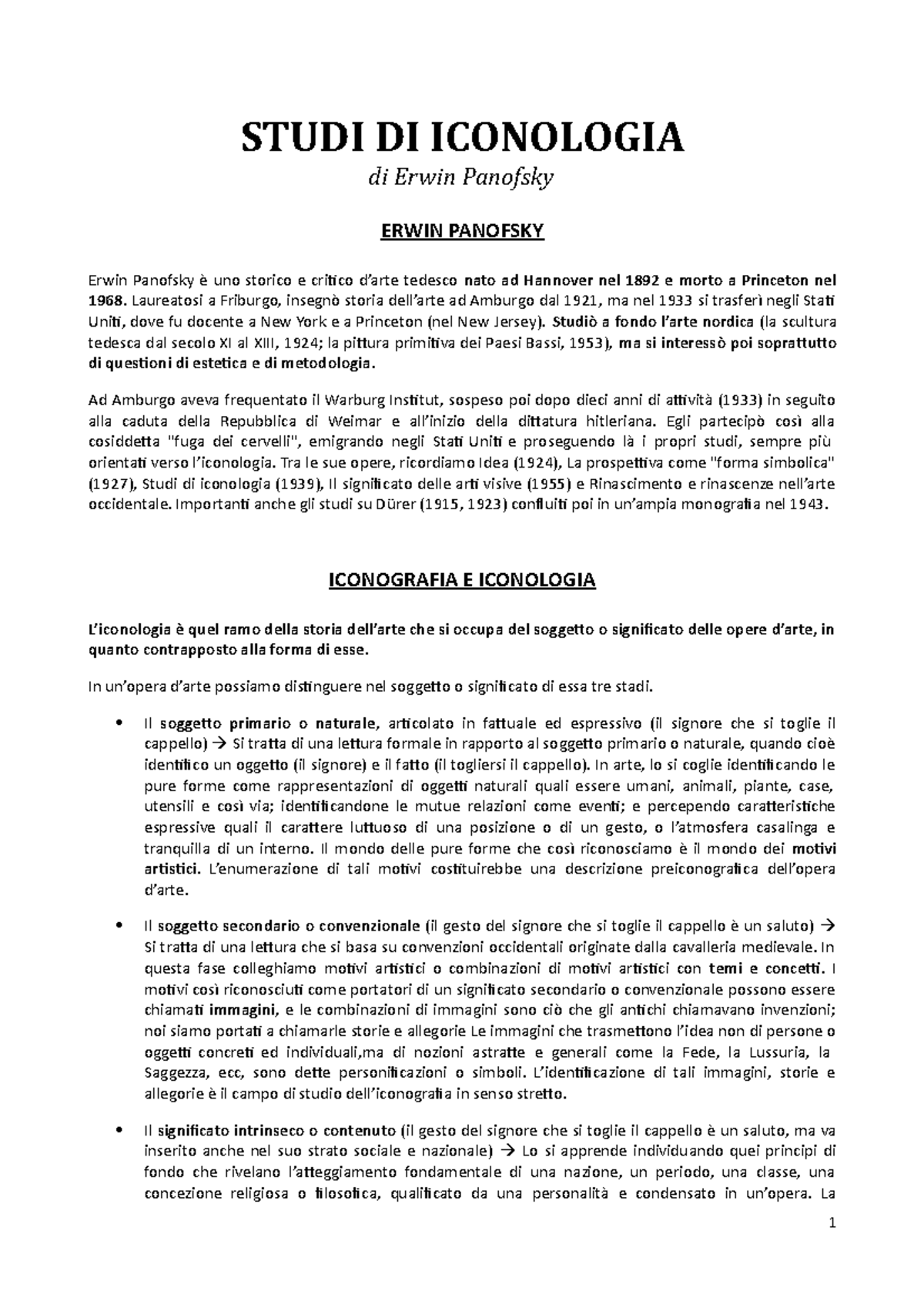 Studi di iconologia - STUDI DI ICONOLOGIA di Erwin Panofsky ERWIN ...