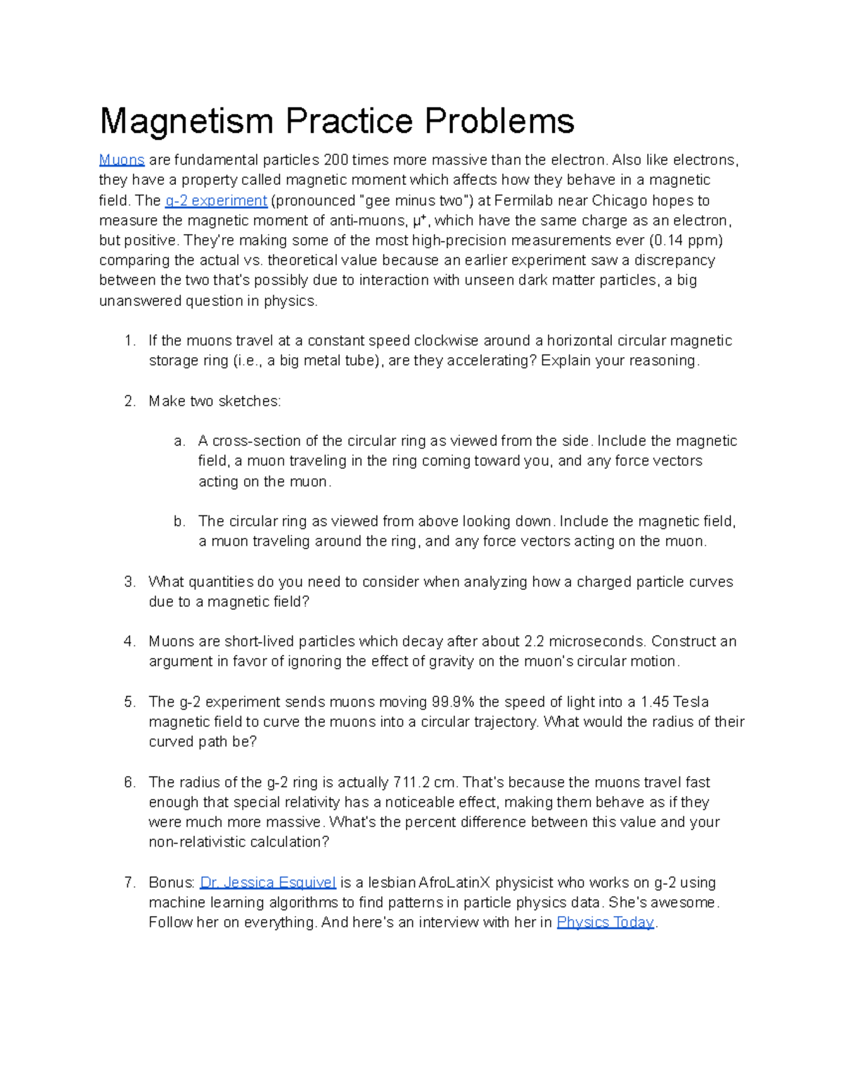 PHY2049 Set 8 Magnetism Problems Magnetism Practice Problems phy2049-set-8-magnetism-problems-magnetism-practice-problems