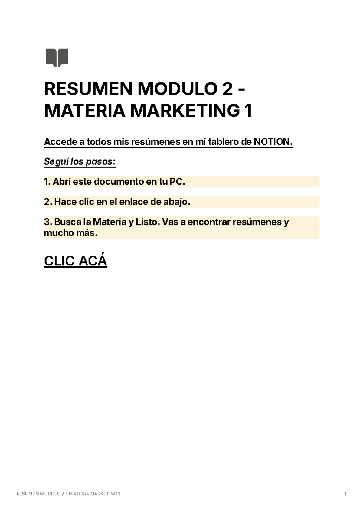 MARKETING 1 - MODULO 2 COMPLETO - RESUMEN MODULO 2 MATERIA MARKETING 1 1 RESUMEN MODULO 2 ...