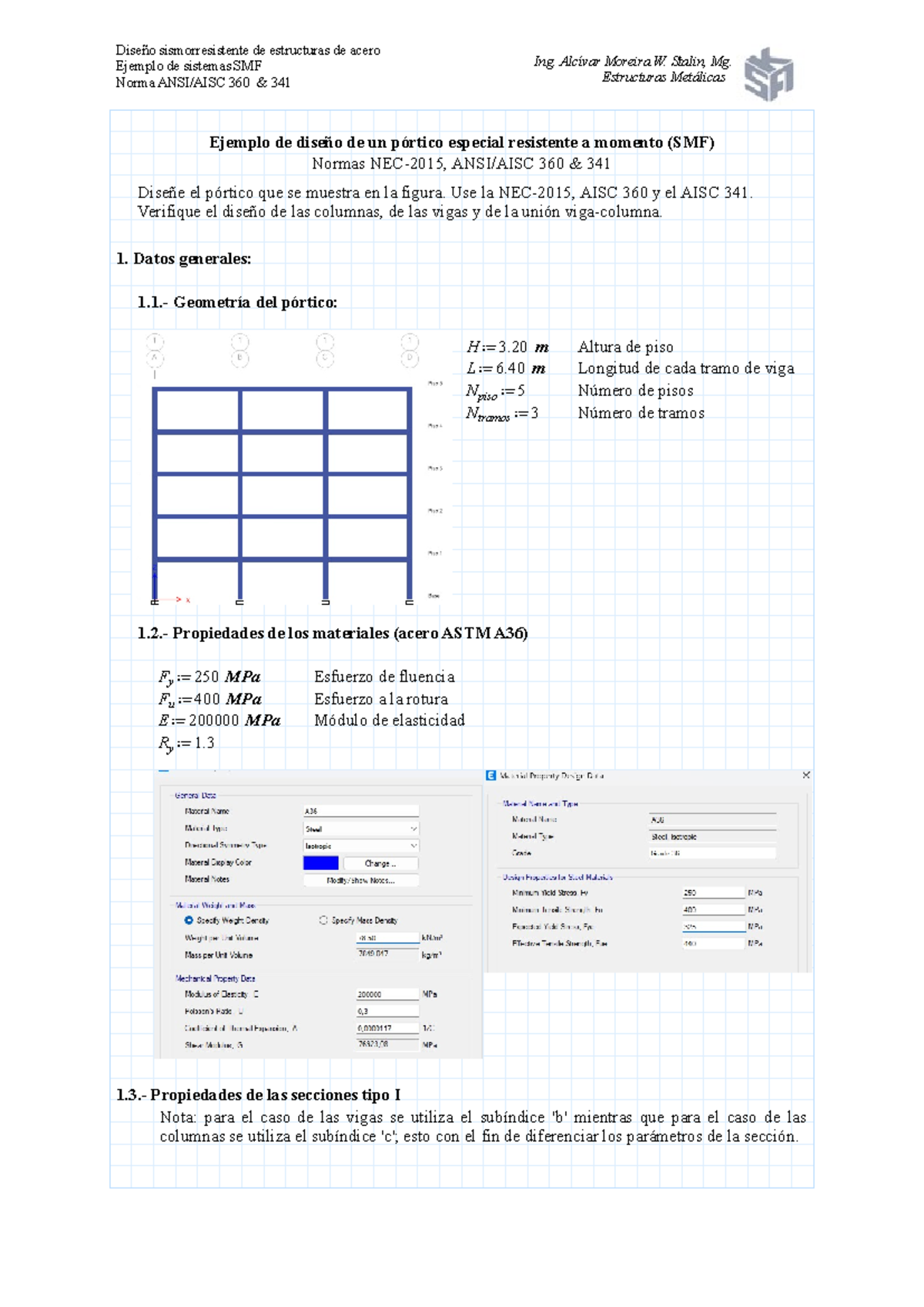 1 Diseño de Sistema SMF AISC 360 & 341 - Ejemplo de sistemas SMF Norma ...