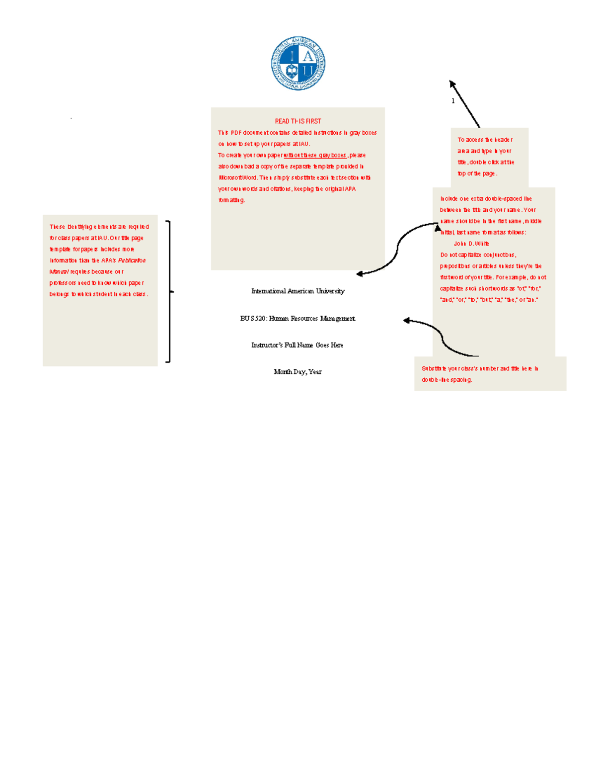 APA ACD-template APA 7ed paper - 1 . Full Title of Your Class Paper ...