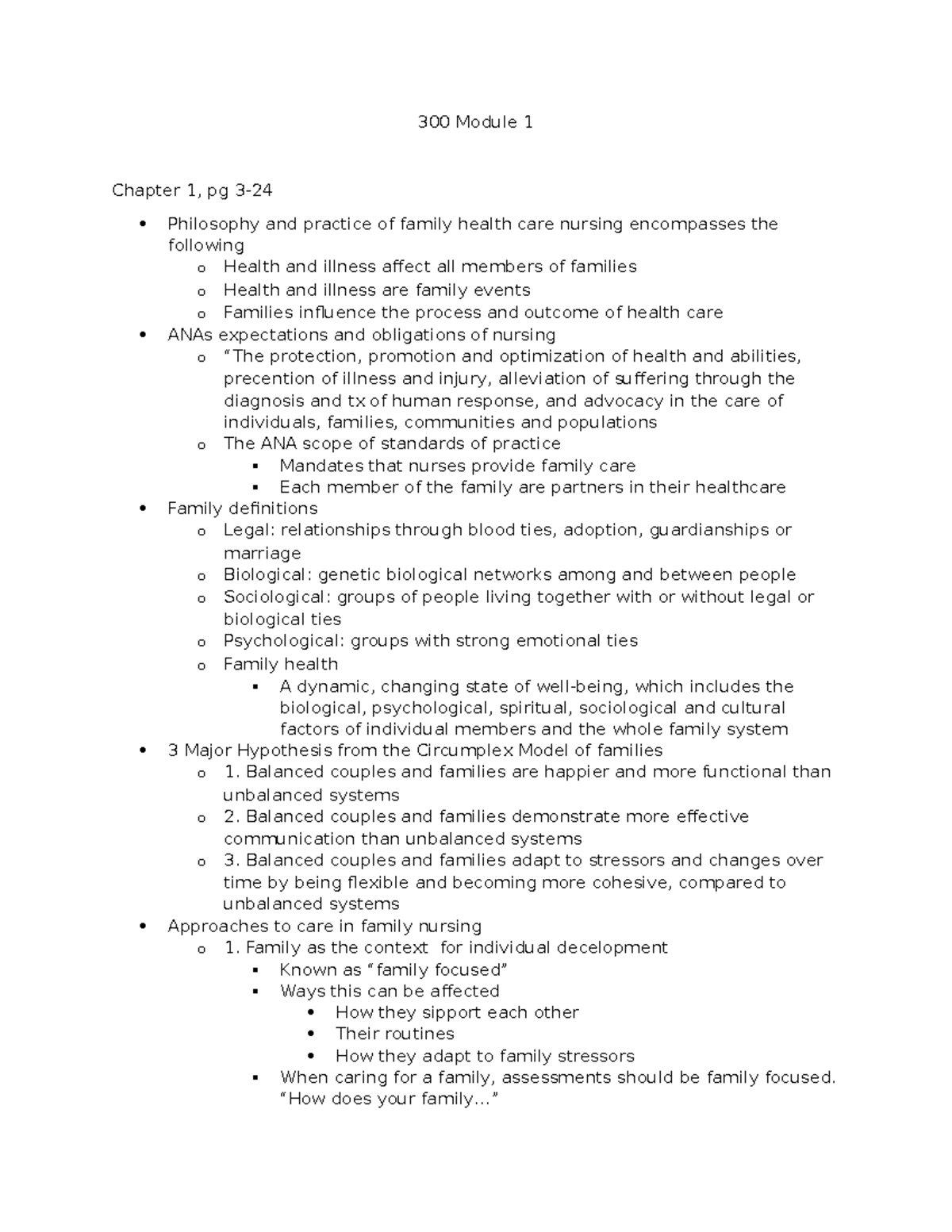 300 Module 1 - Lecture One Notes - 300 Module 1 Chapter 1, pg 3 ...