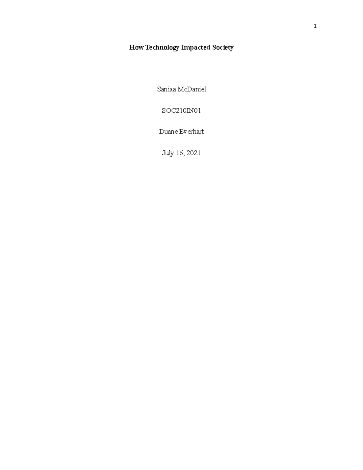 the longest essay i have ever written - How Technology Impacted Society ...