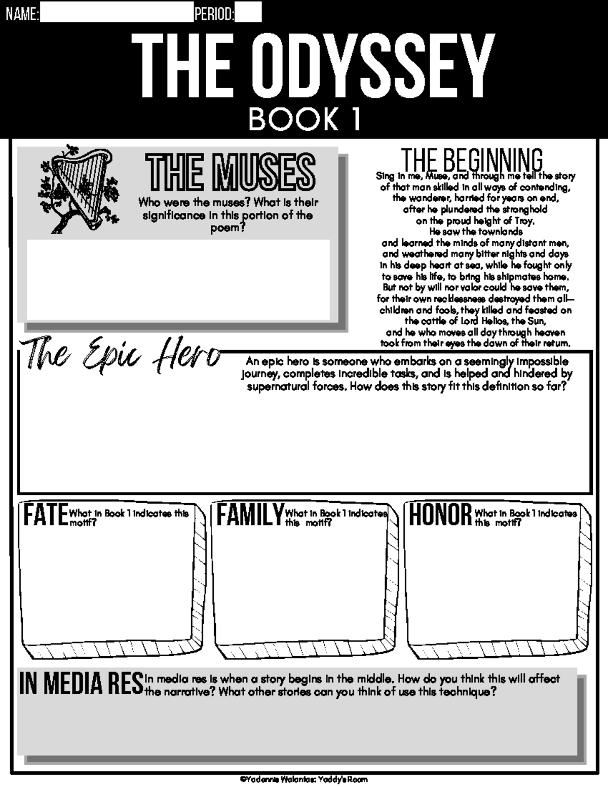 The Odyssey Workbook - yooo - Sing in me, Muse, and through me tell the ...