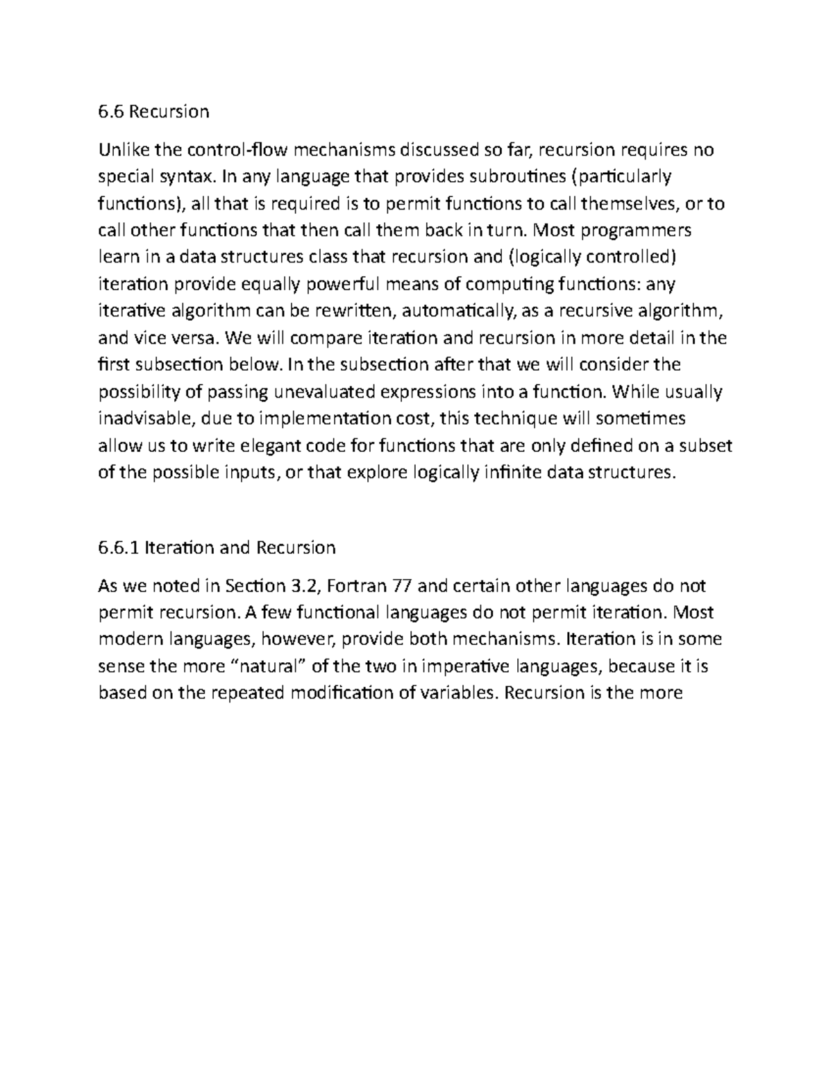 Comp348-ch3 pt 6 - Comp348-ch3 pt 6;2 - 6 Recursion Unlike the control ...