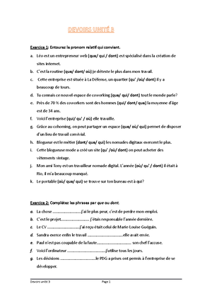 Unité 1 - LA Famille - unifdad 1 - ####### 1 UNITÉ 1 : LA FAMILLE ...