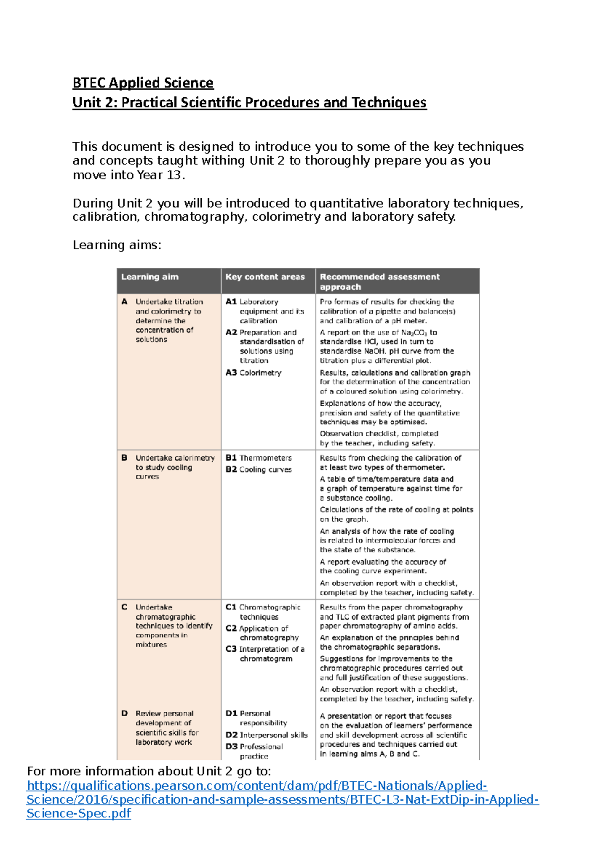 Unit 2 Prep - class note while lecture was going on - BTEC Applied ...