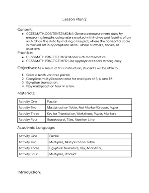 CIEP 104 Lesson Plan 3 - Lesson Plan 3 Content: CCSS.MATH.CONTENT.6.SP ...