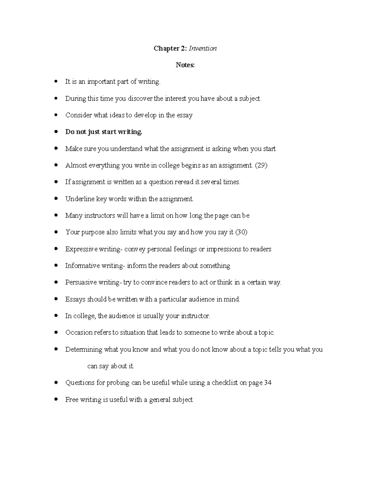 Chapter 2 - Chapter 2: Invention Notes: It is an important part of ...