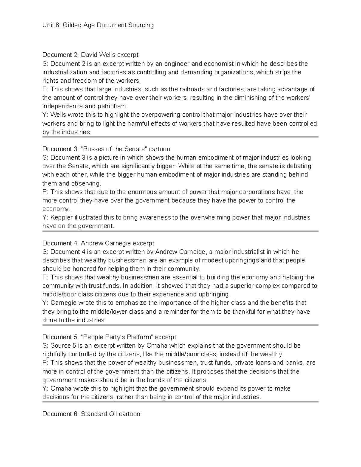 Unit 6 Gilded Age Document Sourcing - Unit 6: Gilded Age Document ...