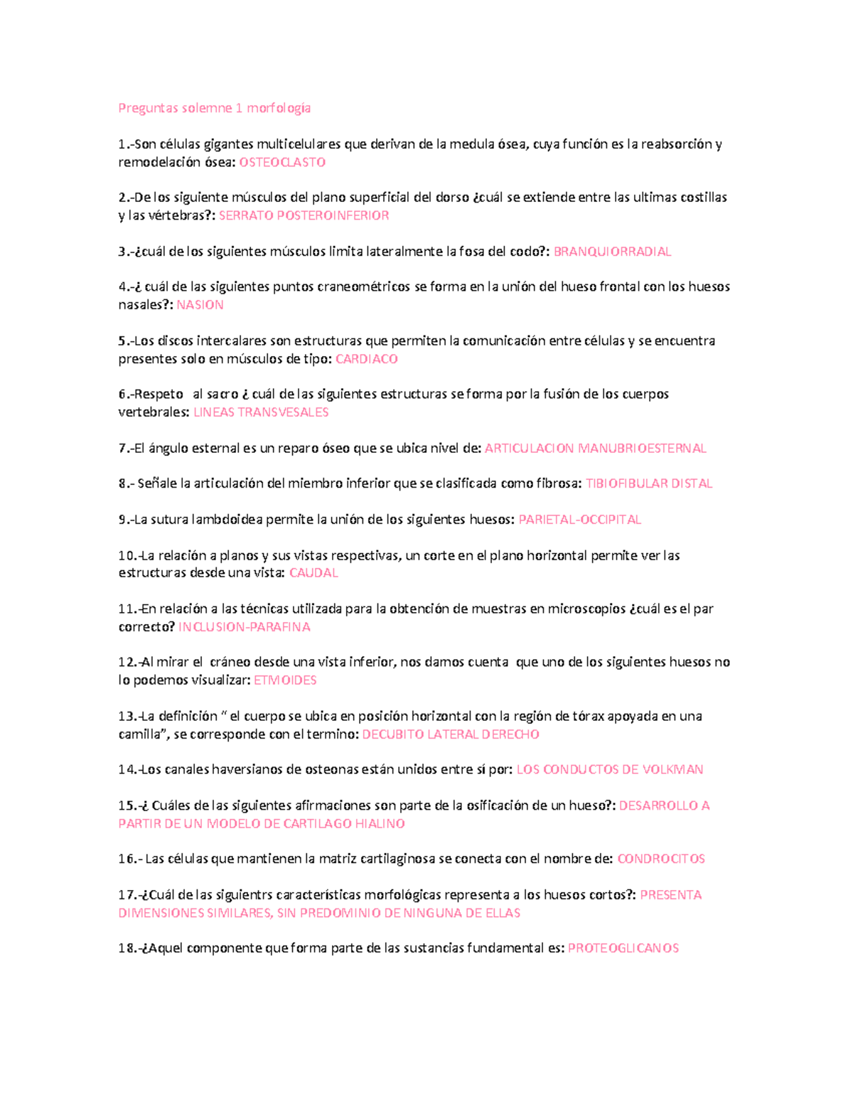 solemne 1 jhhhhhh - Preguntas solemne 1 morfología 1.-Son células ...