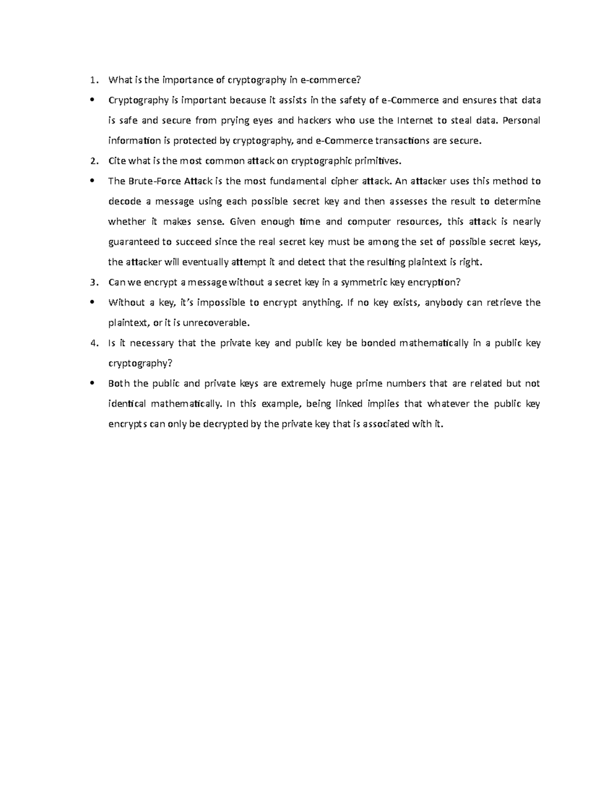 Doc23 - What is the importance of cryptography in e-commerce ...