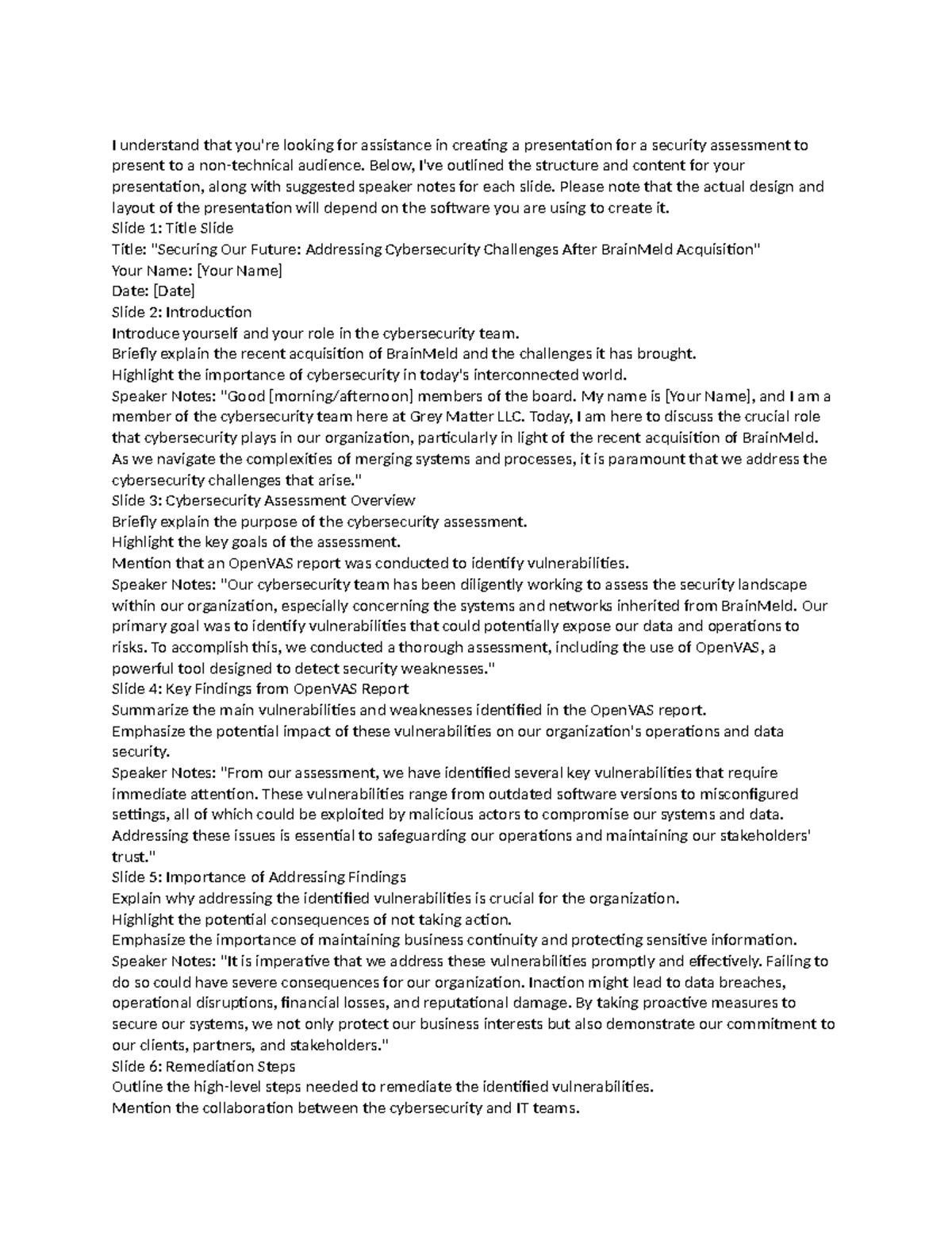 Cyber - test - I understand that you're looking for assistance in ...