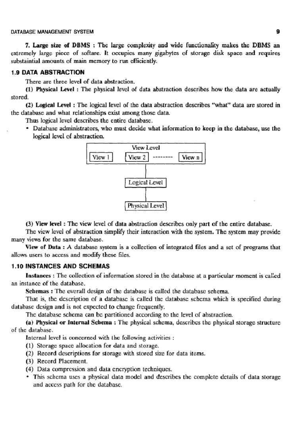 3 dbms - Notes - DATABASE MANAGEMENT SYSTEM 9 7. Large size of DBMS ...