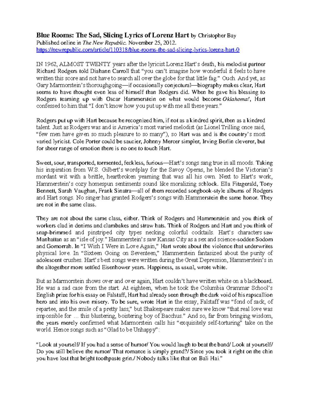 Blue Rooms(module 2 Week 7) - Blue Rooms: The Sad, Slicing Lyrics of ...