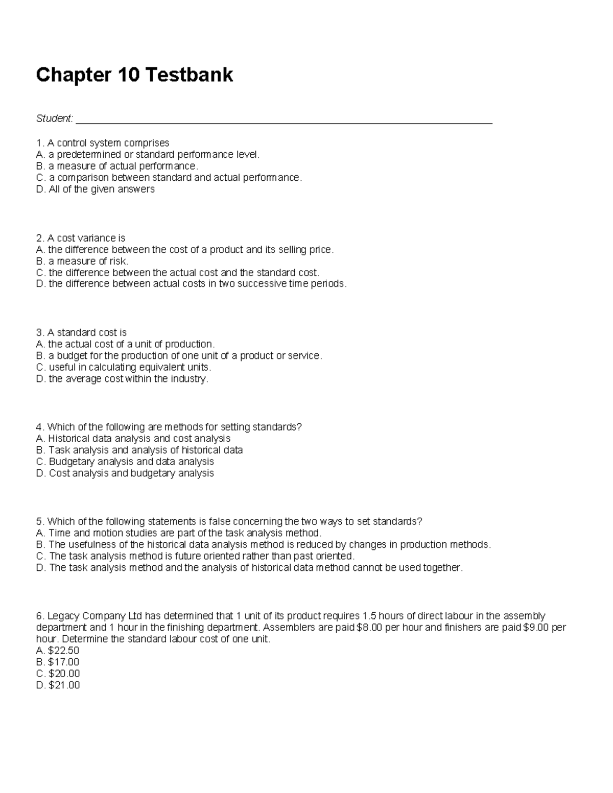 Test chapter-10- Chapter 10 Testbank Student: - Studocu