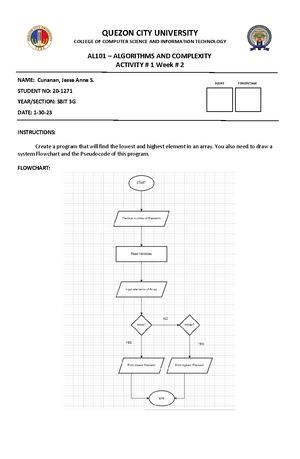 IAS Labactivity 5 - COLLEGE OF COMPUTER STUDIES IAS101 – FUNDAMENTAL OF ...