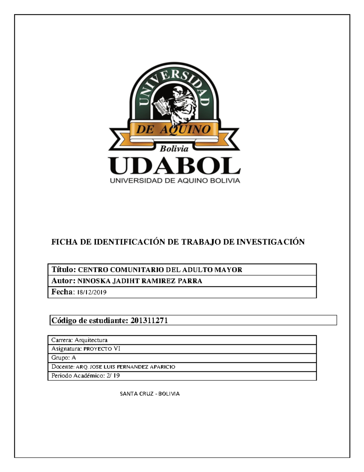 Perfil Proyecto VI - Nota: 75 - Warning: TT: undefined function: 32 Warning: TT: undefined ...