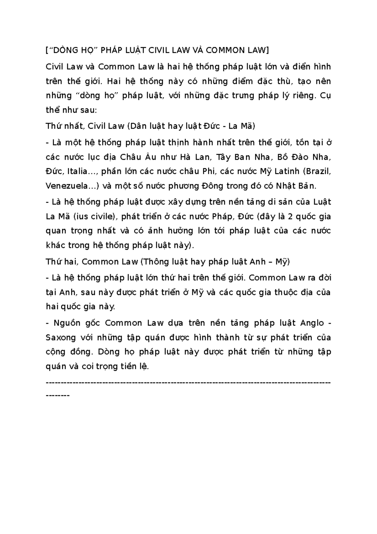 Civil-Law-v Ã -Common-Law - [“DÒNG HỌ” PHÁP LUẬT CIVIL LAW VÀ COMMON ...