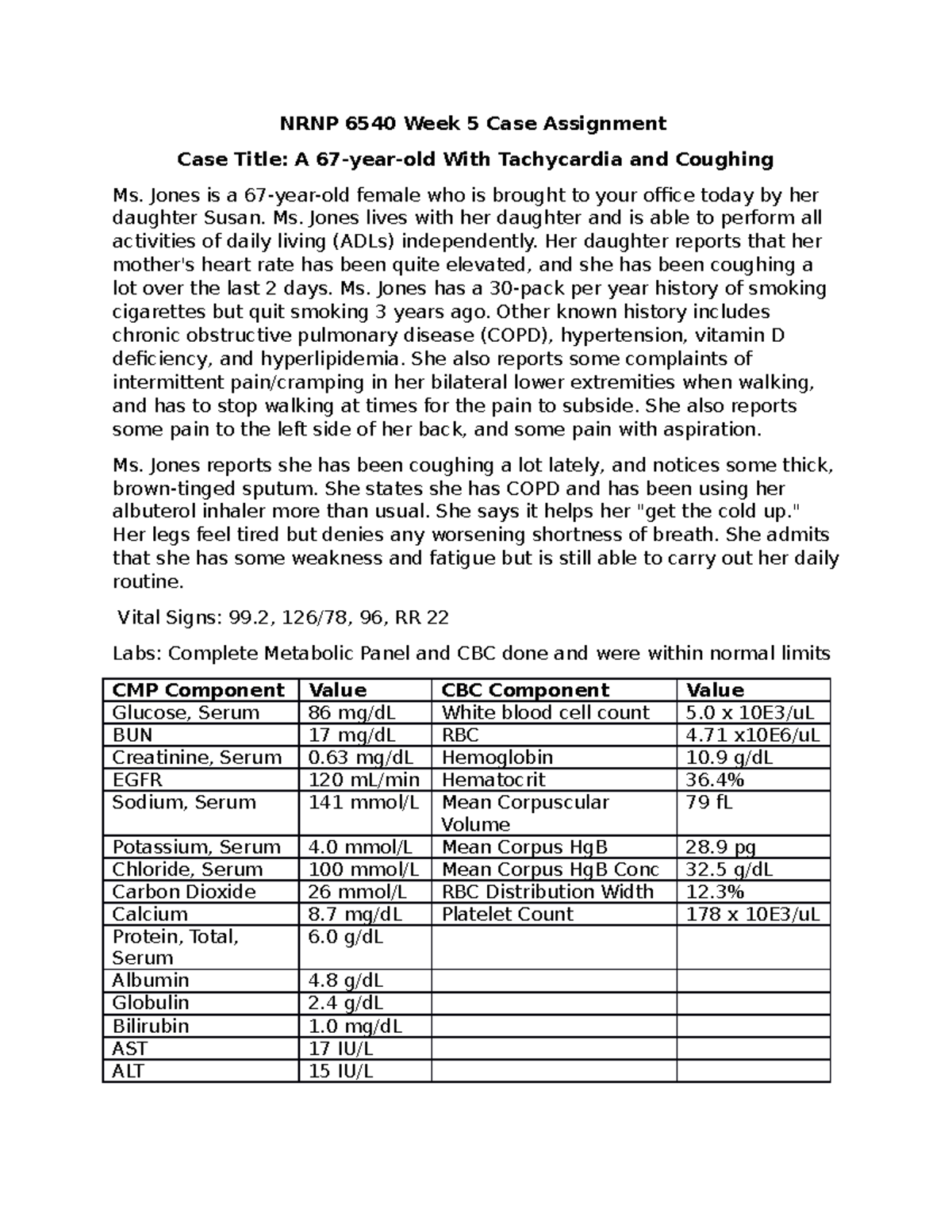 NRNP 6540 Week 5 Case Assignment - NRNP 6540 Week 5 Case Assignment ...