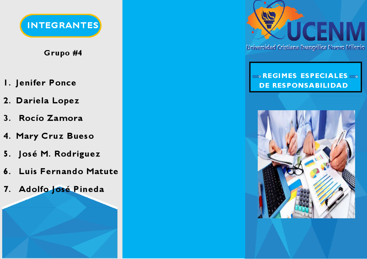 Grupo 4 - mmkkkkk - REGIMES ESPECIALES DE RESPONSABILIDAD INTEGRANTES ...