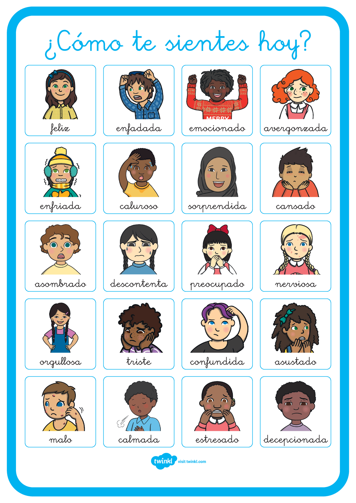 Tarjetas como me siento hoy - Psicologia - ¿Cómo te sientes hoy? feliz ...