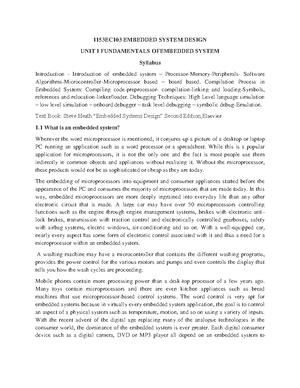 Unit-2 Hardware Software CO- Design - Unit-2: HARDWARE SOFTWARE CO-DESIGN Introduction and - Studocu