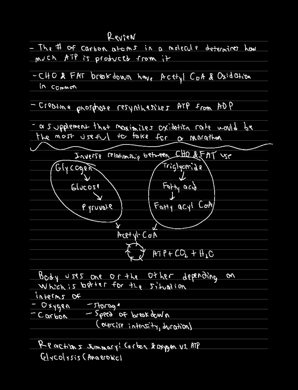 Lecture 10 - CHO vs FAT - Review ####### The of carbon atoms in a ...