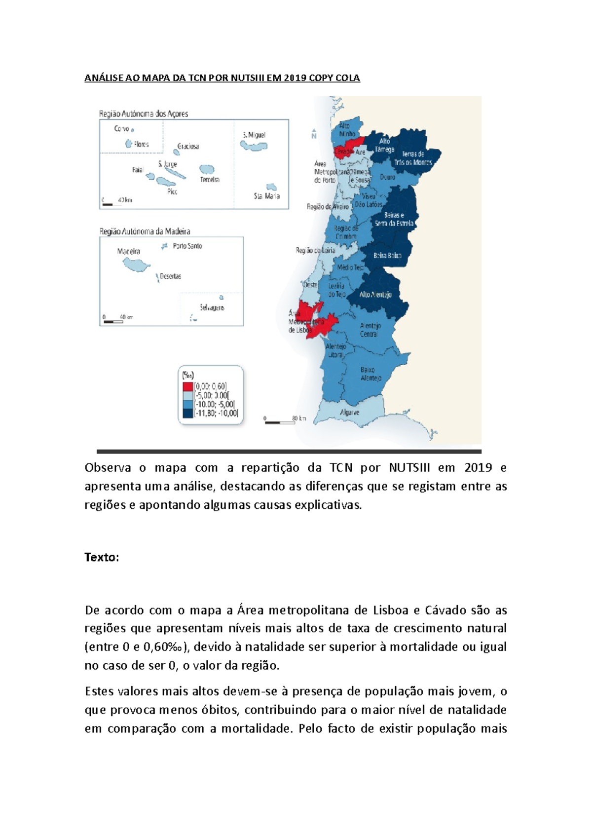 Análise AO MAPA DA TACN POR Nutsiii EM 2020- analisado - ANÁLISE AO ...