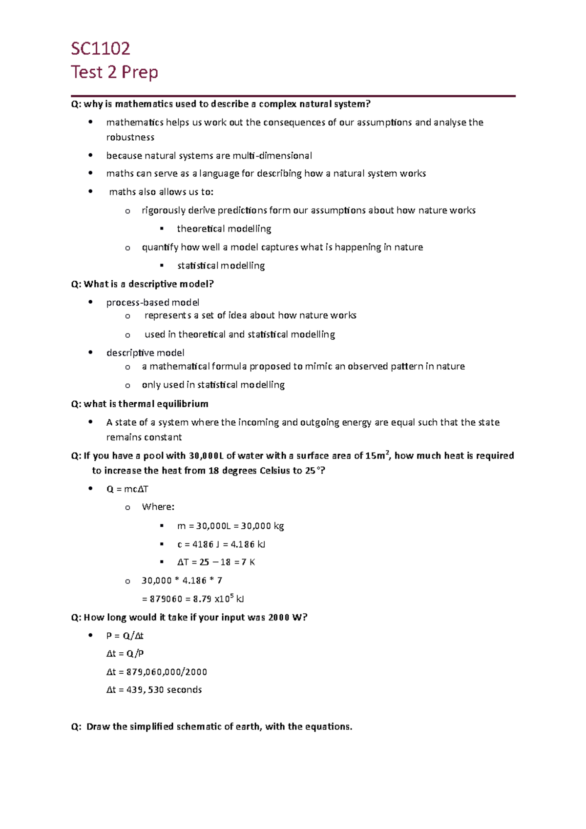 Test 2 revision - notes for test 2 GHG - SC Test 2 Prep Q: why is ...