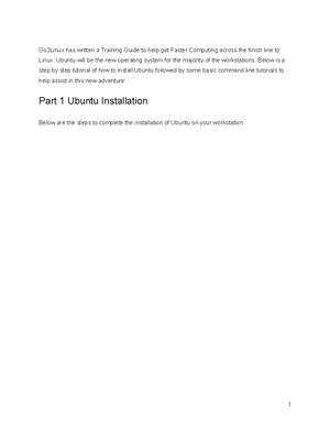 Part2 Linux Implementaion Memo - 17April Go2Linux, Inc. MY NAME 123 ABC ...