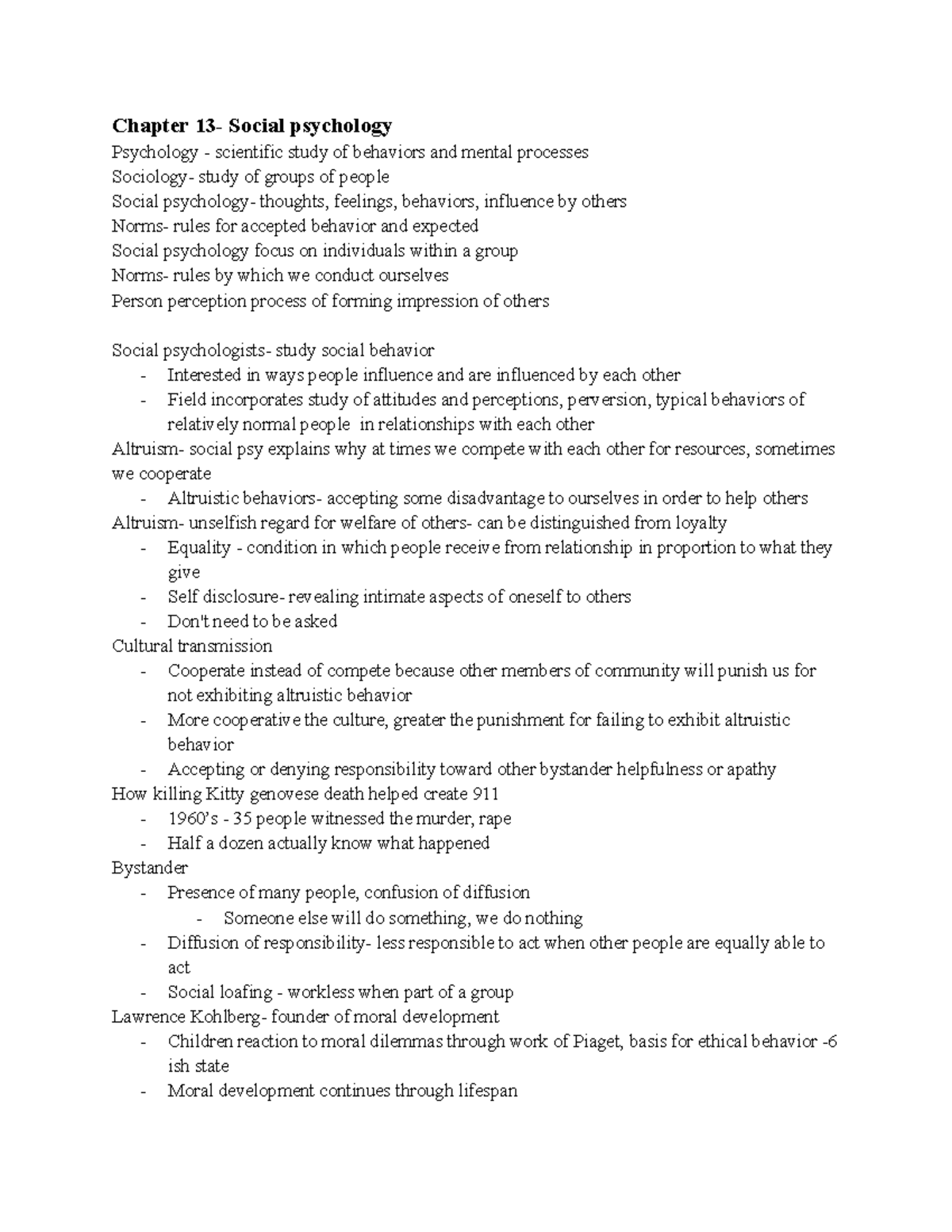 Unit 4 final exam psychology - Chapter 13- Social psychology Psychology ...