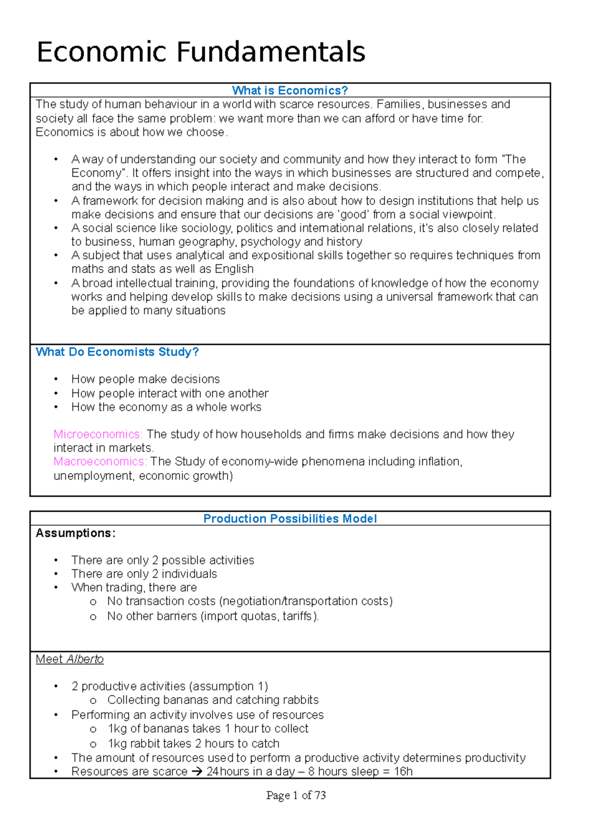 Eco Collated - Lecture Notes Formatted - Economic Fundamentals What is ...
