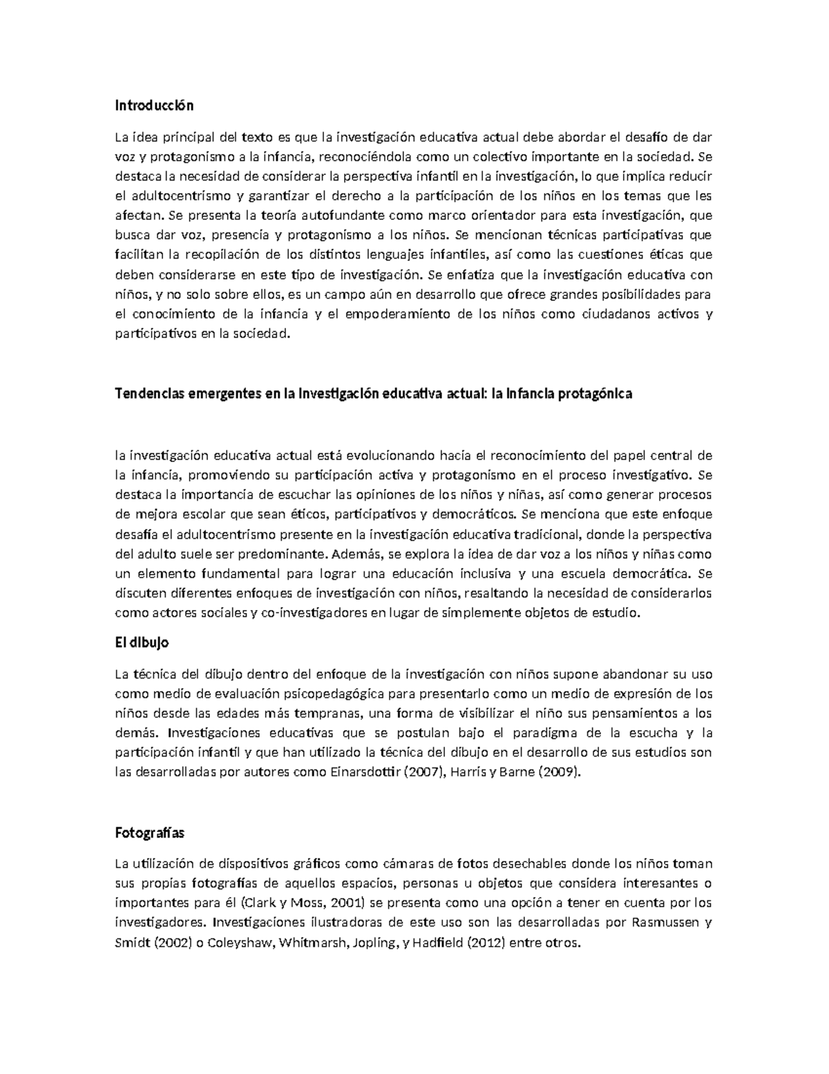 Exposicion 4 pm - Introducción La idea principal del texto es que la ...