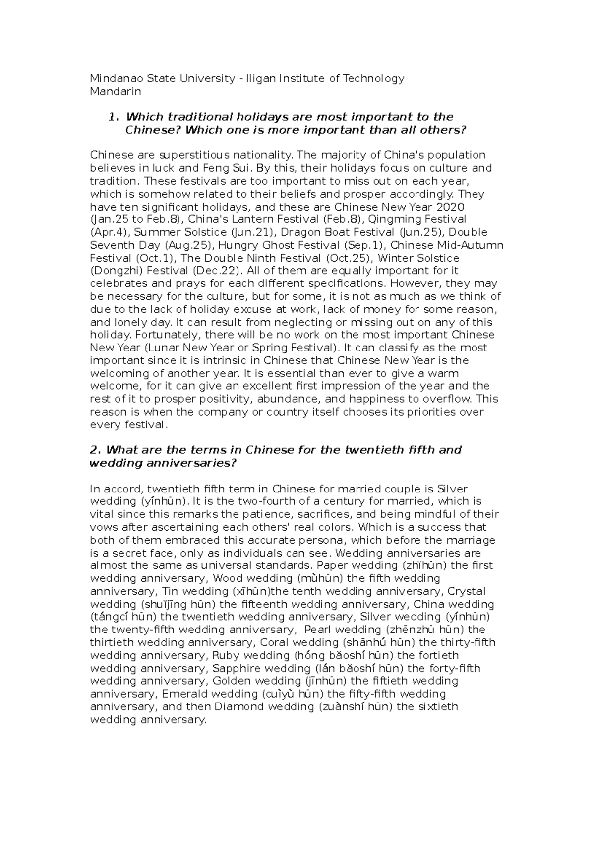 Mandarin Essay Draft 2 - Formal Languages and Complexity - MSU-IIT ...