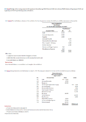 Chapter 2 (Exercises) - Principles Of Financial Accounting (1) - Studocu