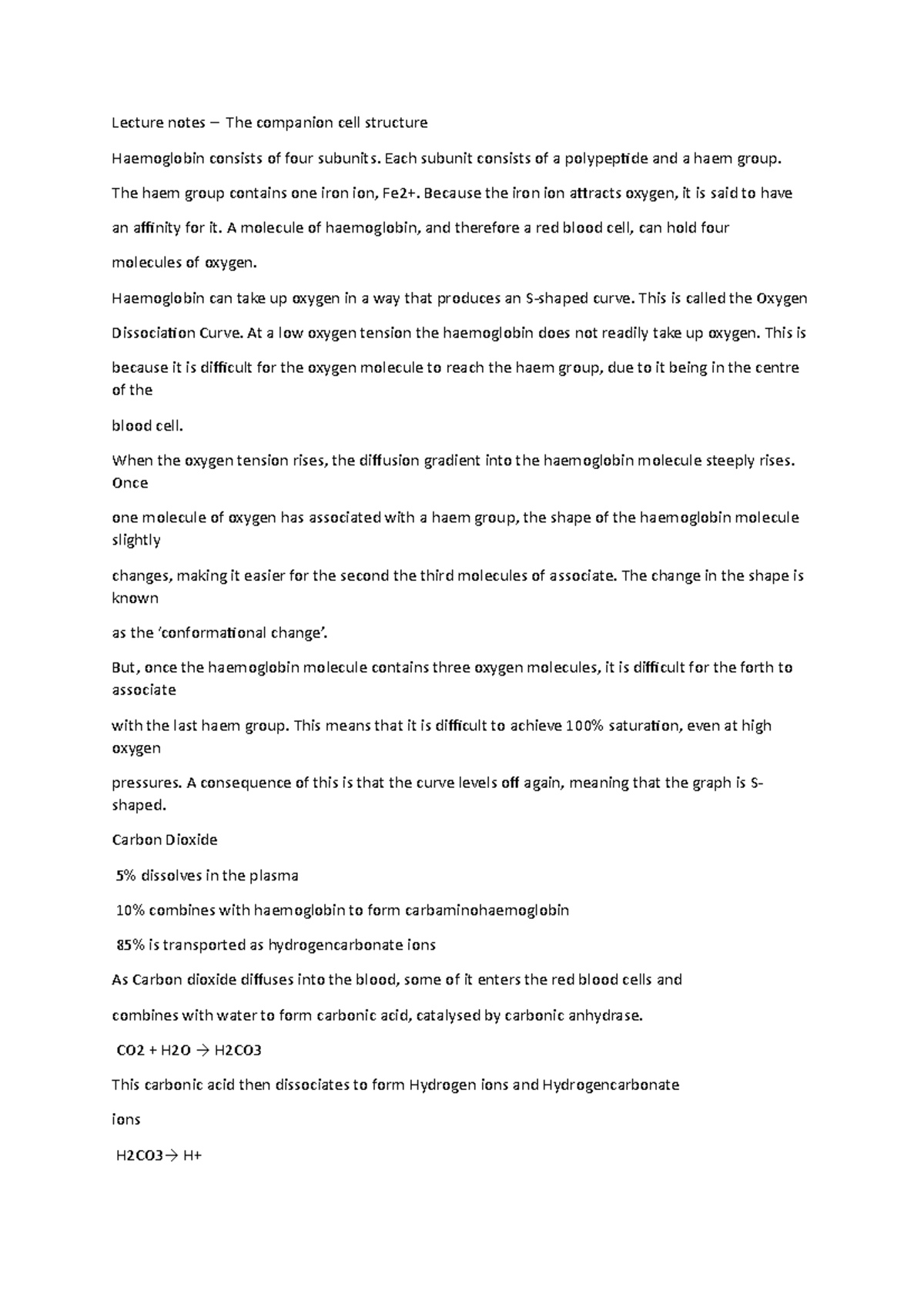Lecture notes – The companion cell structure - Lecture notes – The ...