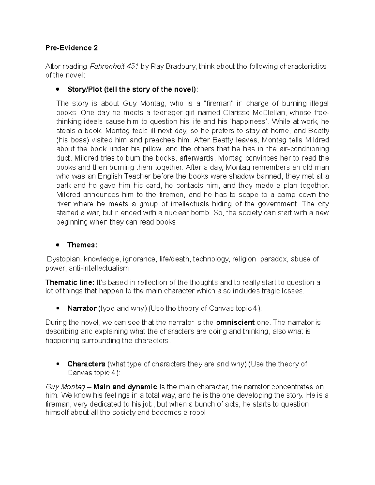 Evidencia 2 - Great Universal Writers (Fahrenheit 451) - Pre-Evidence 2 ...