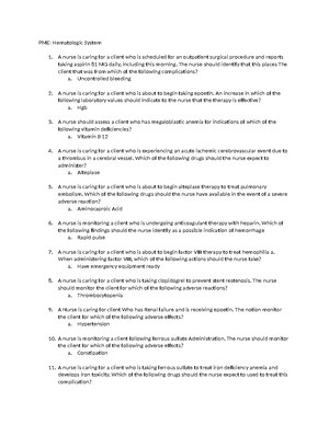 PME- Neurological System (Part 1) - Which of the following instructions ...