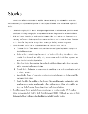 Syllabus on financial markets - Institutional Learning Outcomes ...
